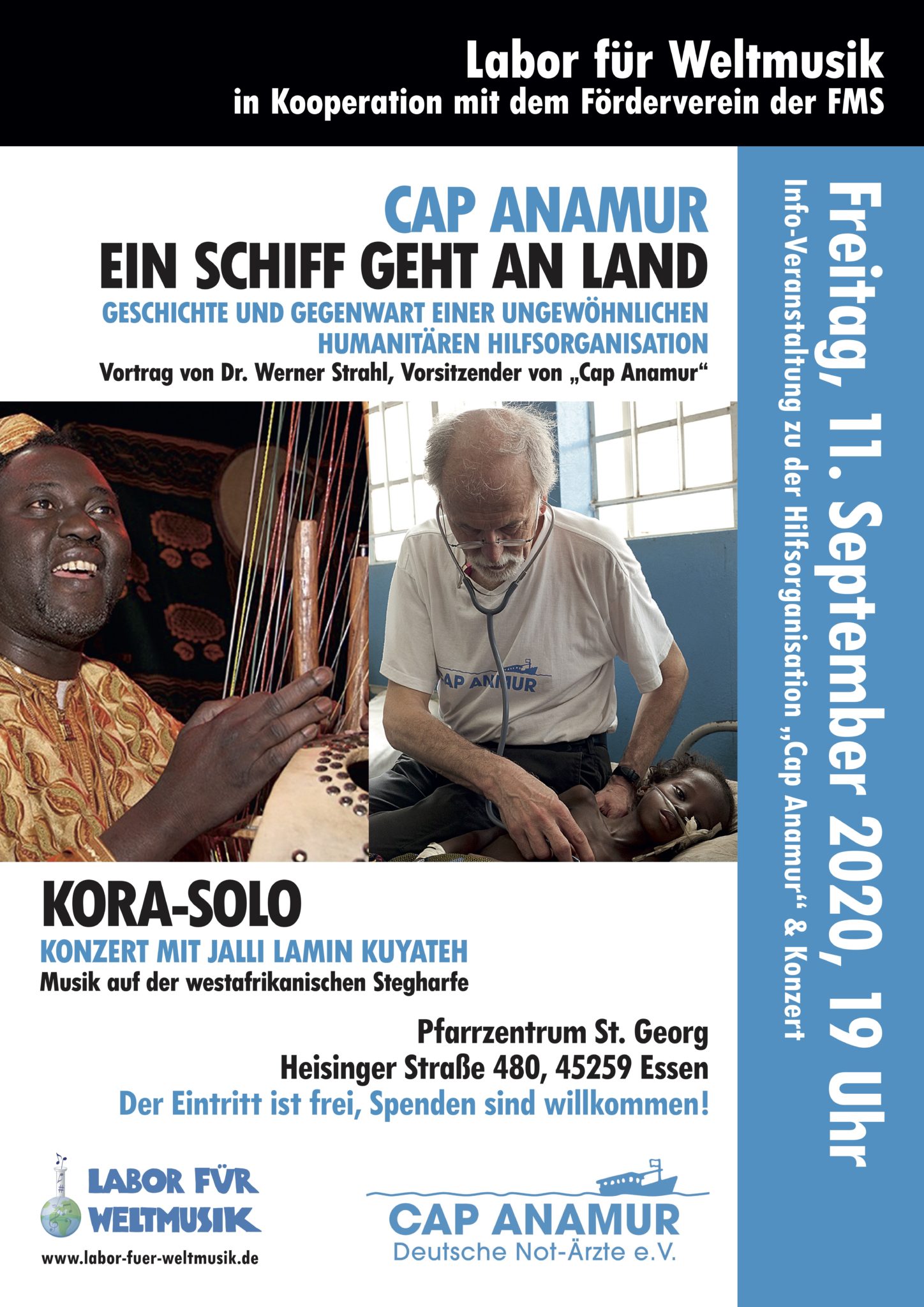 Infoveranstaltung zu Cap Anamur / Korakonzert – Labor für Weltmusik